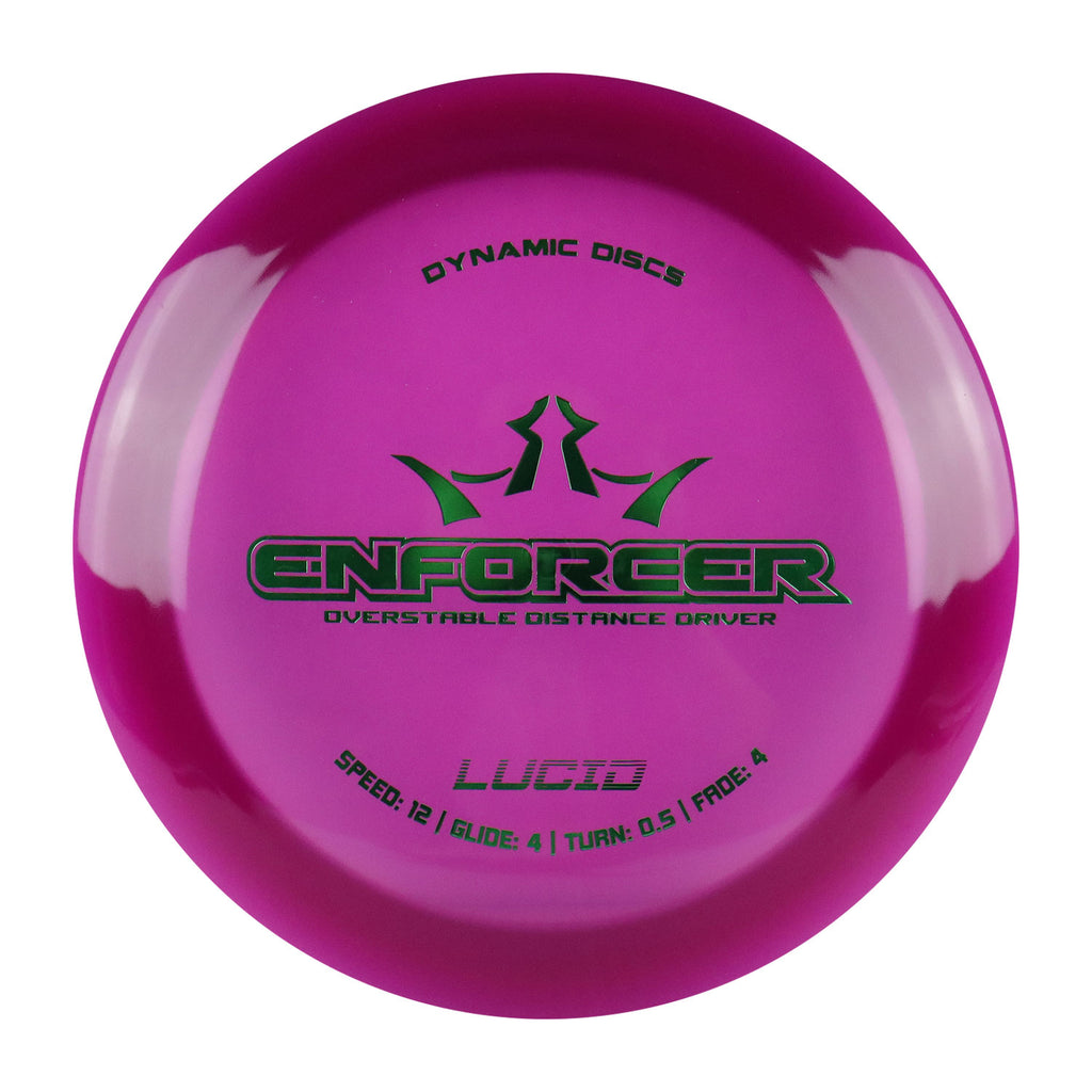 Dynamic Disc Golf Lucid Enforcer Distance Driver 12/4/0.5/4 Plum/Green – TGM Skateboards