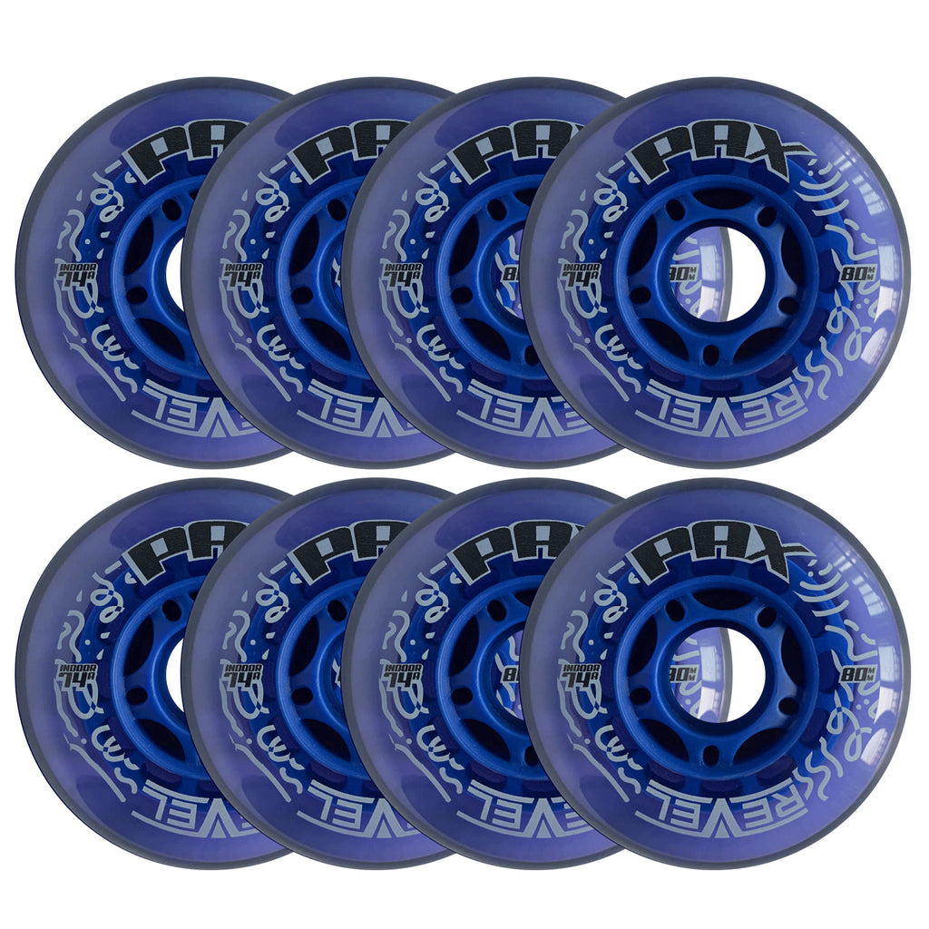 Alkali Roller Hockey Wheels - Revel Pax 76mm 74A Blue (8-Pack) – TGM Skateboards