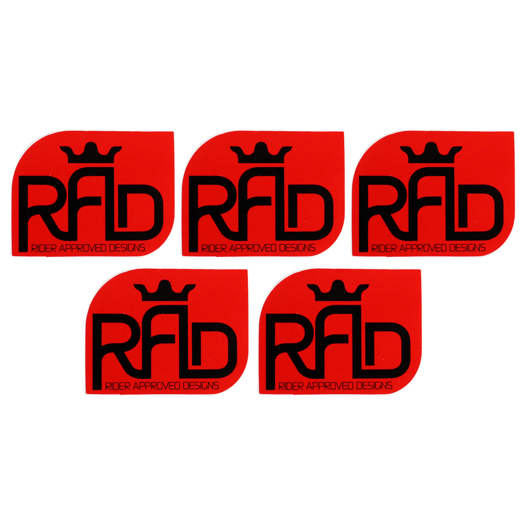 RAD Logo Sticker Red 2.5" 5-Pack – TGM Skateboards