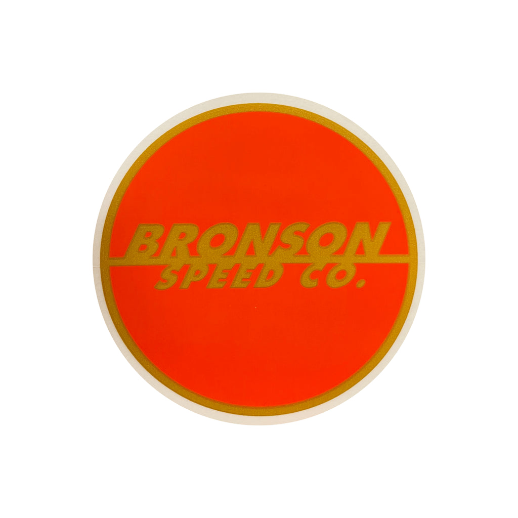 Bronson Bearings Mylar Skateboard Sticker Spot Logo Flash Orange 3 ...