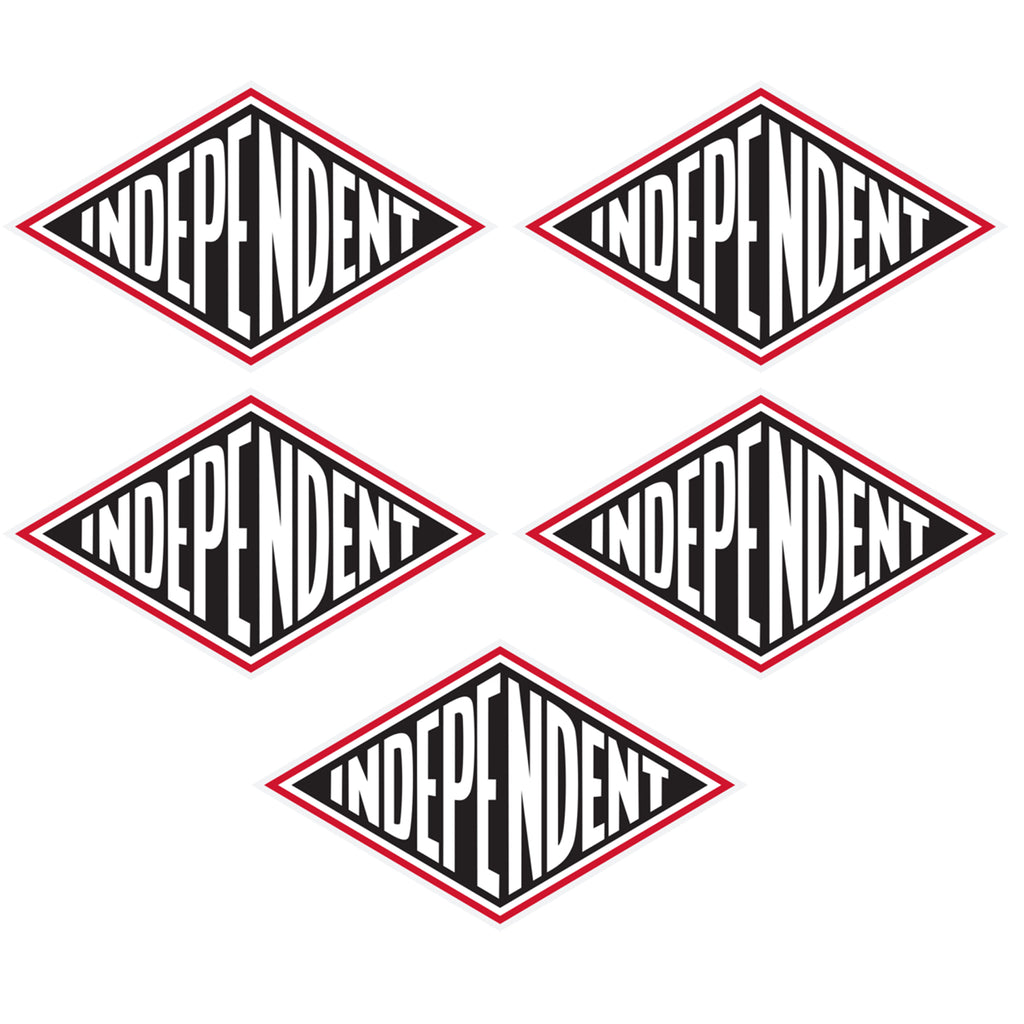 Independent Trucks Vinyl Skateboard Stickers Summit White/Blk/Red 4" x ...