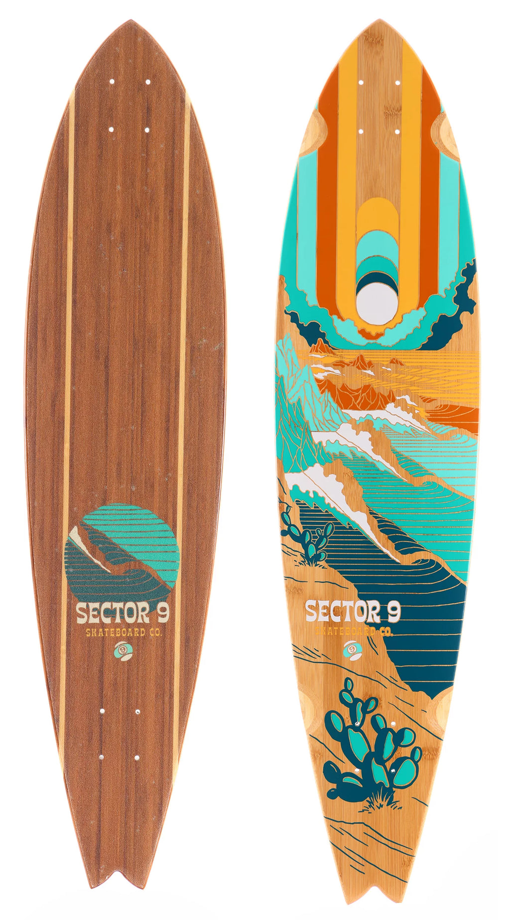 Sector 9 Longboard Deck Bamboo Offshore Baja Swallow Tail 9.35" x 39.5 ...