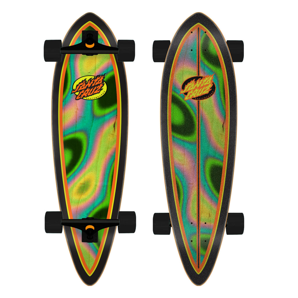 Santa Cruz Longboard Complete Oval Flame Lava Dot Pintail 9.20" x 33 ...