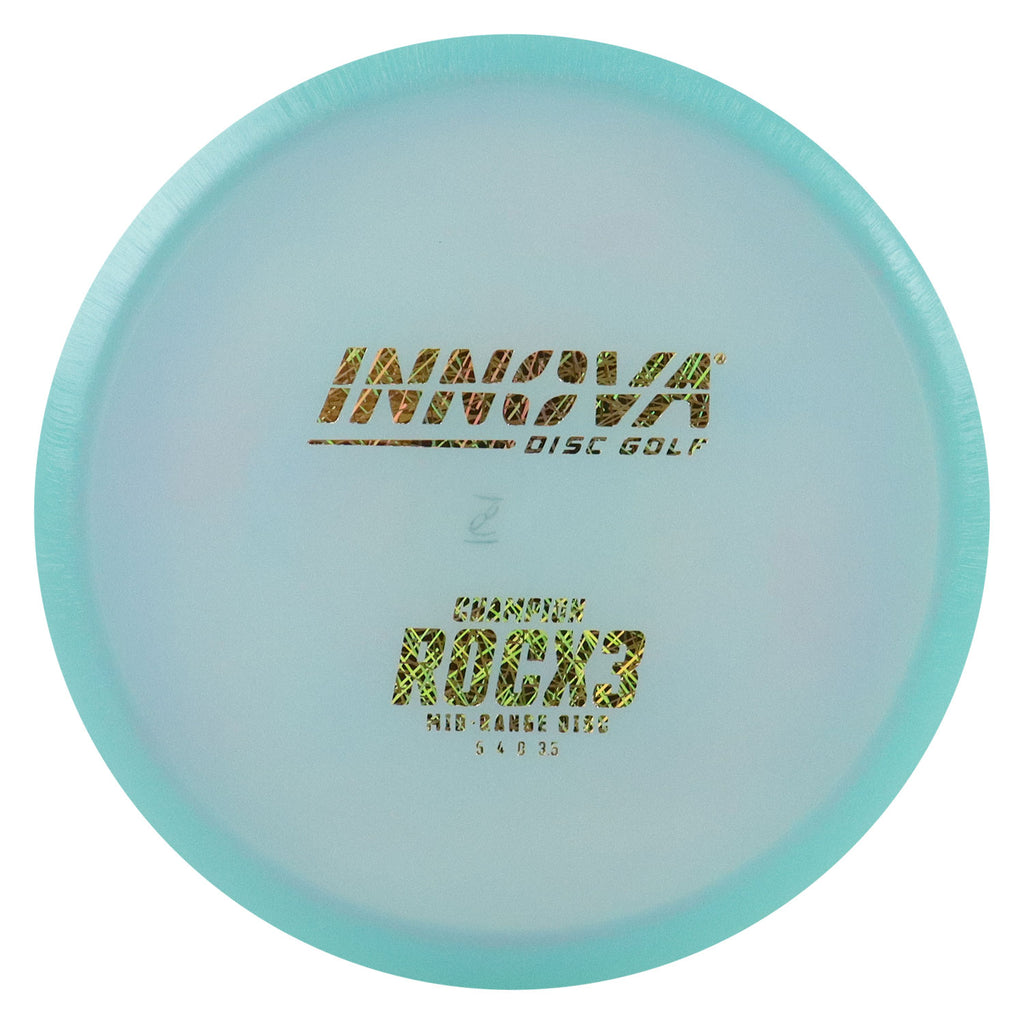 Innova Disc Golf Champion RocX3 Midrange Disc 5/4/0/3.5 Light Blue/Gol ...