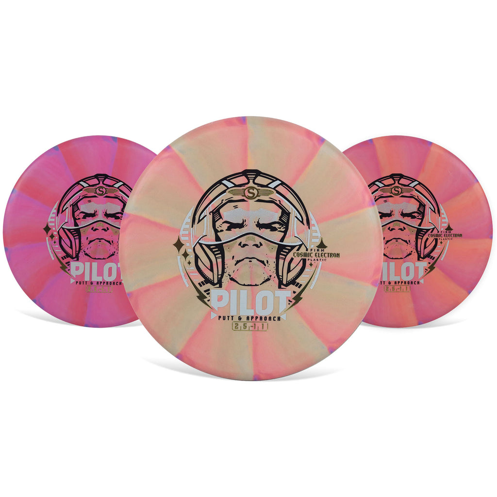 Streamline Disc Golf Putter 3-Pack Cosmic Electron Firm Pilot Pink,Gre ...