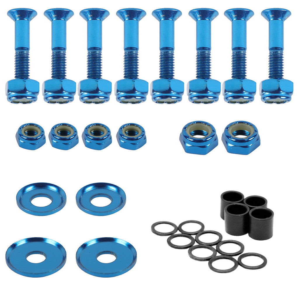 Dime Bag Skateboard Truck 1" Blue Hardware Refresh Kit with Nuts, Spac ...