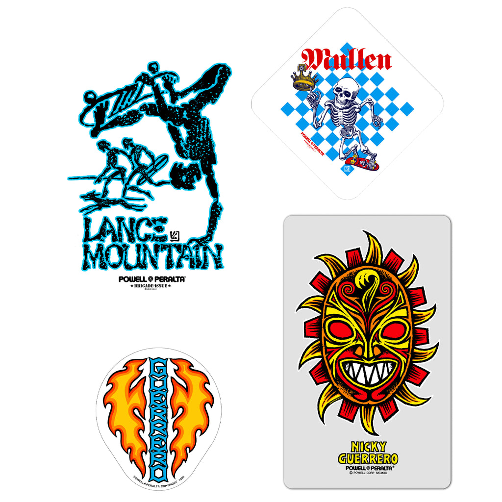 Powell Peralta Skateboard Stickers Bones Brigade 4-Pack – TGM Skateboards