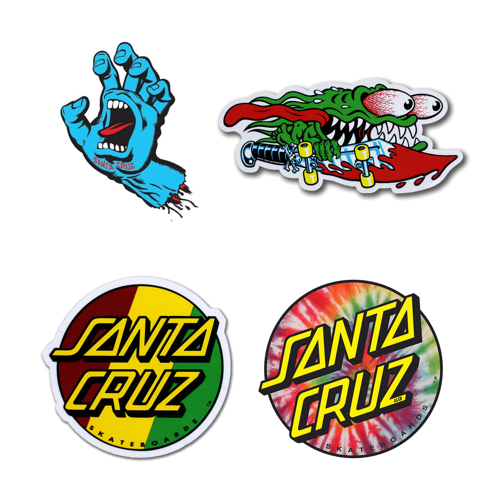 Santa Cruz Skateboard Stickers Classic 4-Pack – TGM Skateboards
