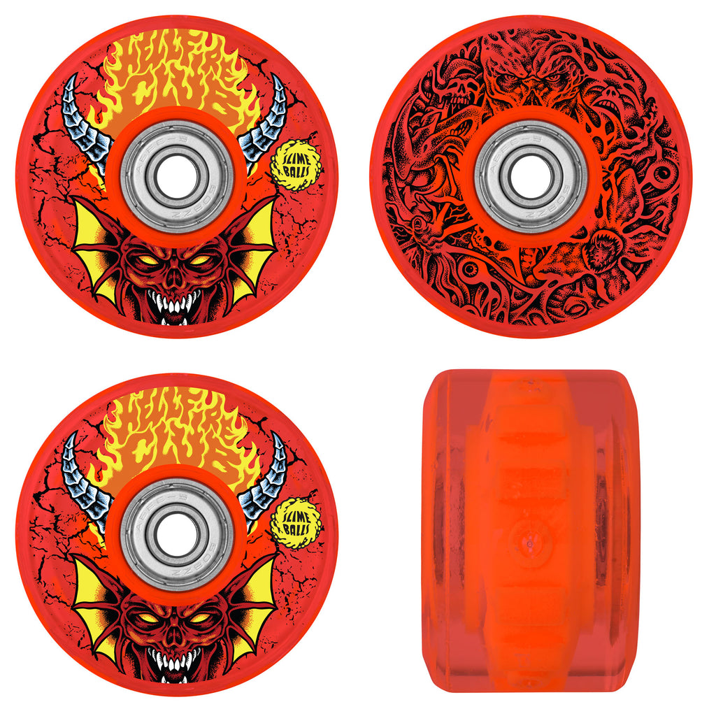 Slime Balls x Stranger Things Skateboard Wheels 66mm Hellfire Club Lig ...