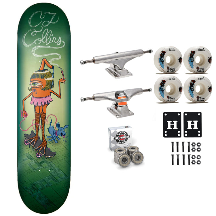 Toy Machine Skateboard Premium Complete Collins Sect Girl 8.5" x 32" I ...