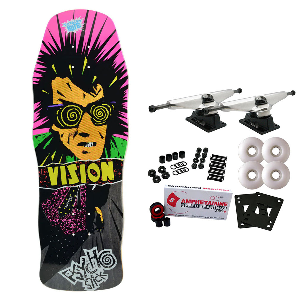 Vision Skateboard Complete Psycho Stick Modern Concave Black Stain 10 ...