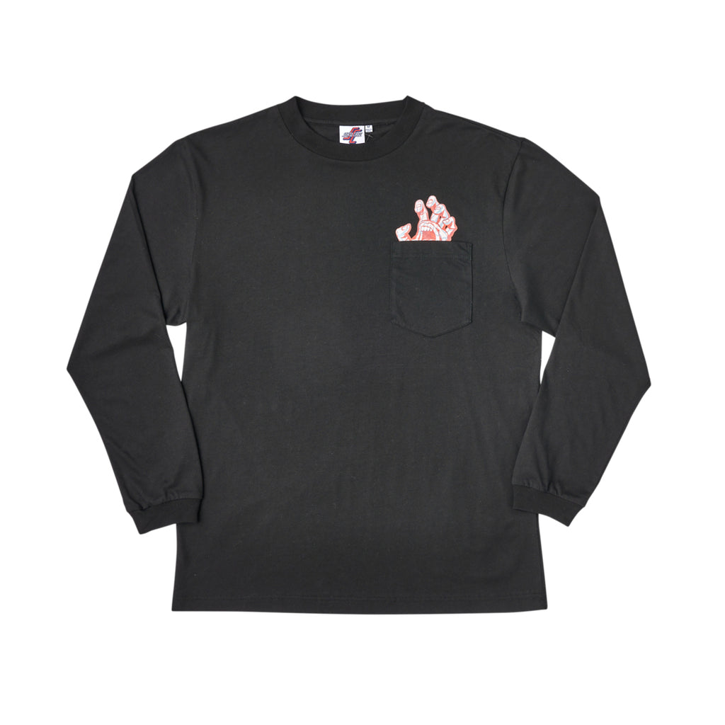 Santa Cruz Longsleeve Shirt Decoder Hand Black – TGM Skateboards