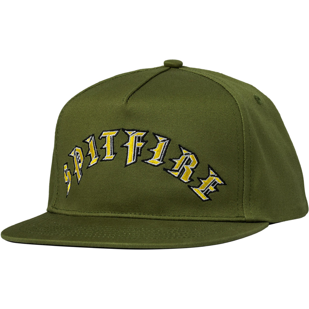 Spitfire Wheels Hat Old E Arch Snapback Olive/Gold – TGM Skateboards