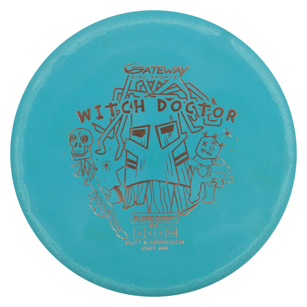 Gateway Disc Golf Suregrip Witch Doctor Putter 3/4/0/2.5 Teal/Rose Gol ...