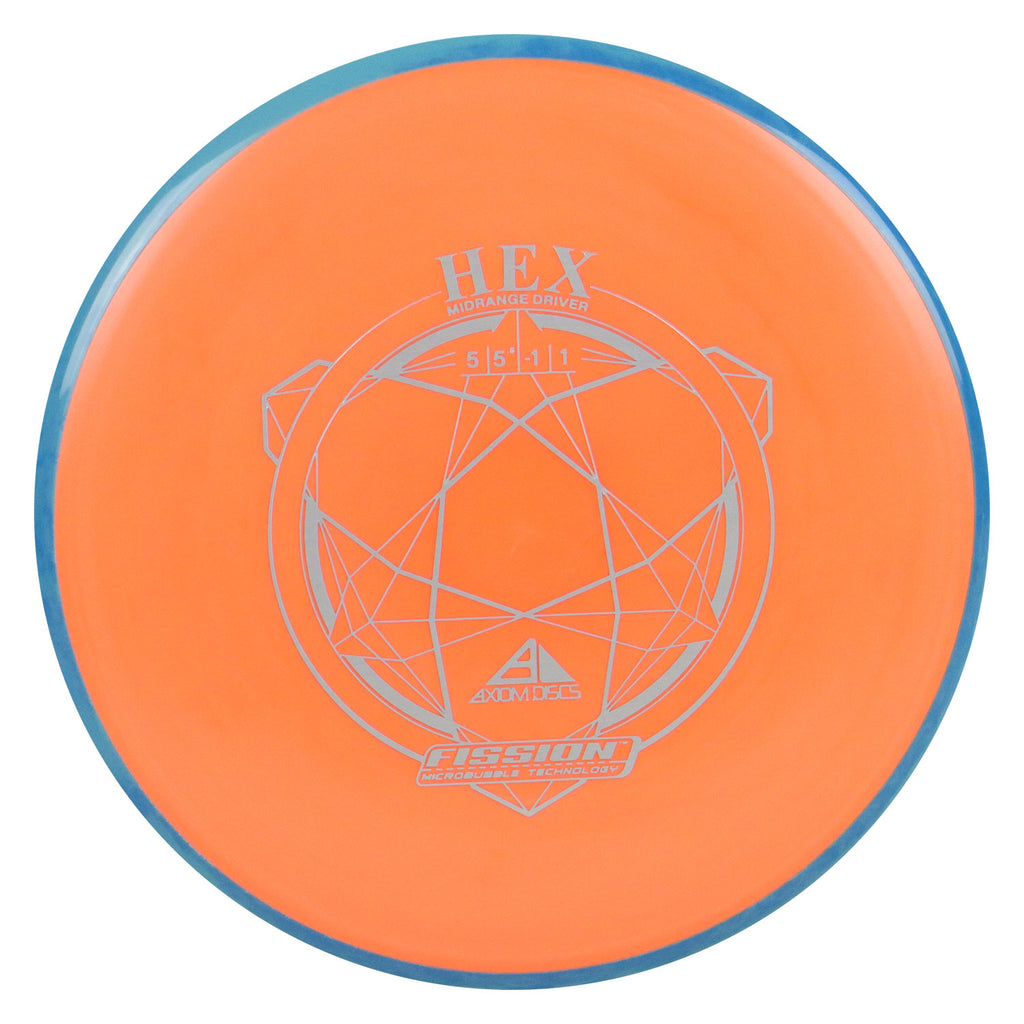 Axiom Disc Golf Fission Hex Midrange 5/5.5/-1/1 Orange/Dark Blue 175 g ...