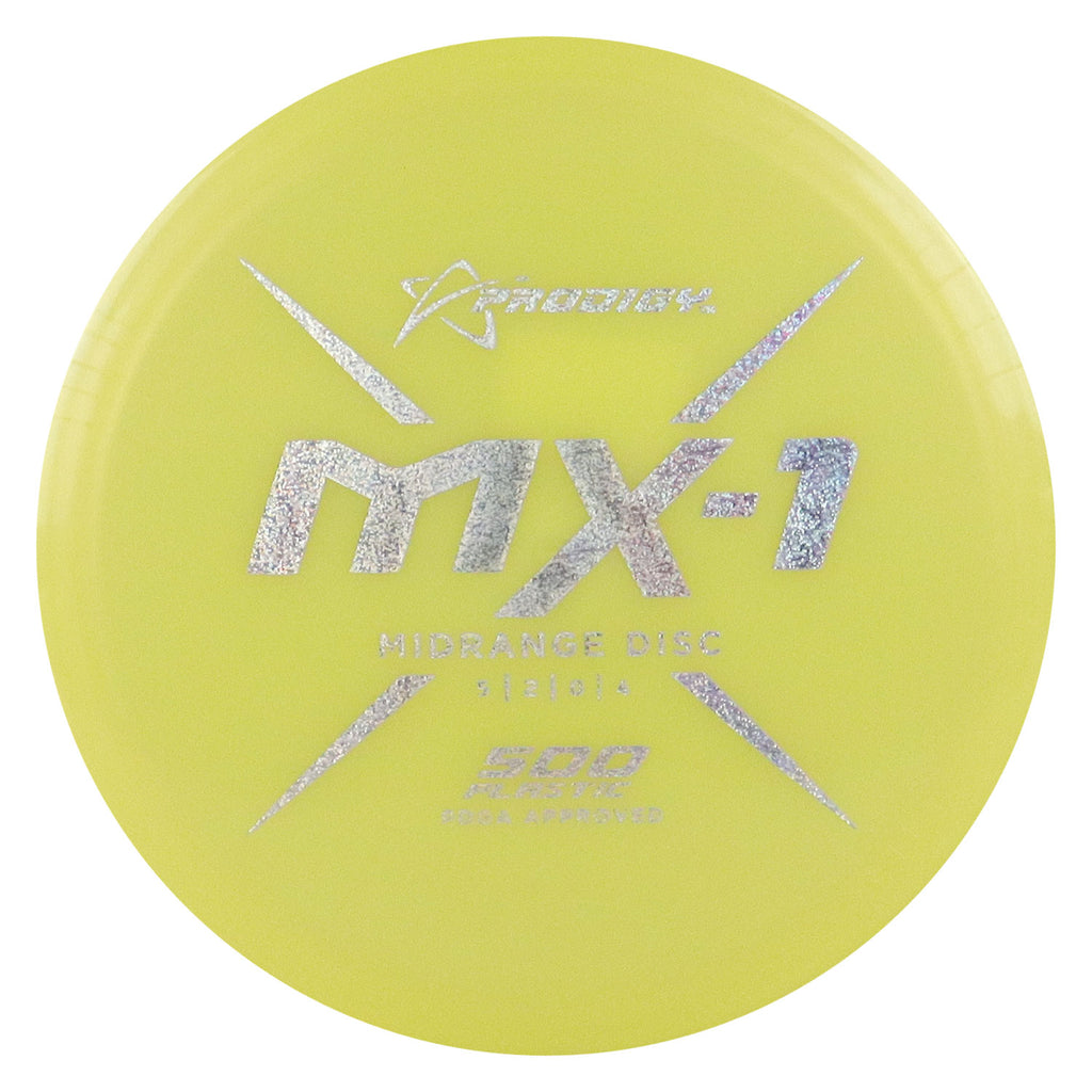 Prodigy Disc Golf 500 MX-1 Midrange Disc 5/2/0/4 Yellow/Silver Shimmer ...