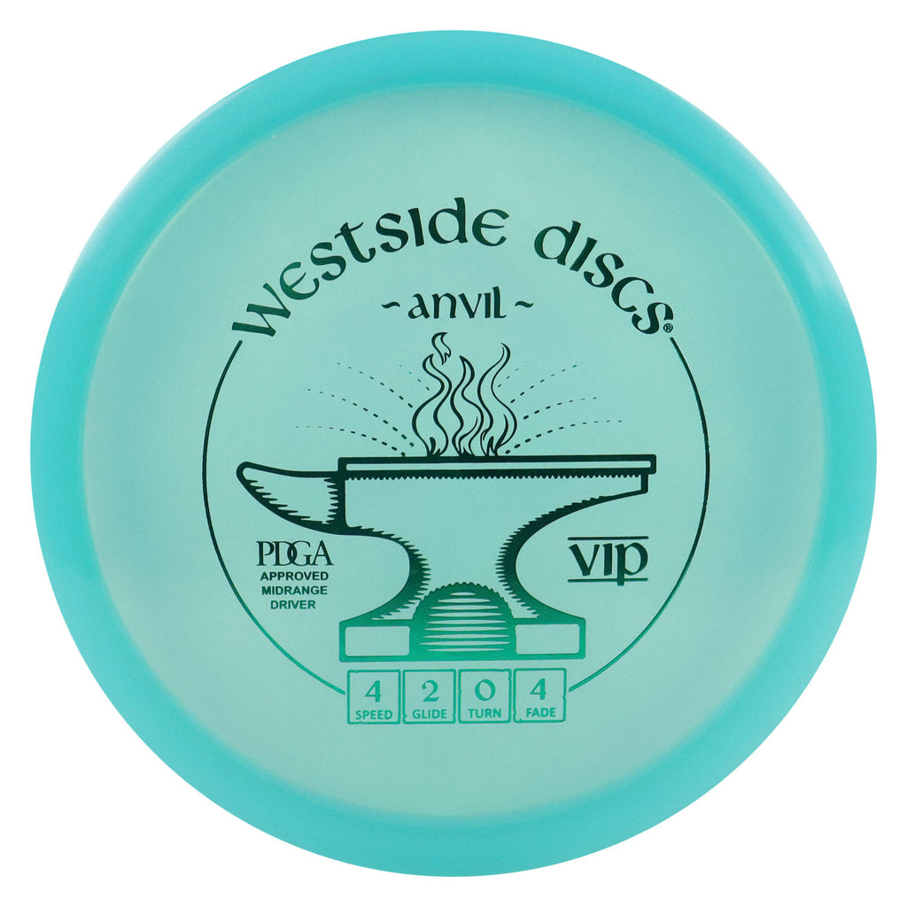 Westside Disc Golf VIP Anvil Midrange 4/2/0/4 Blue/Green 176 grams ...