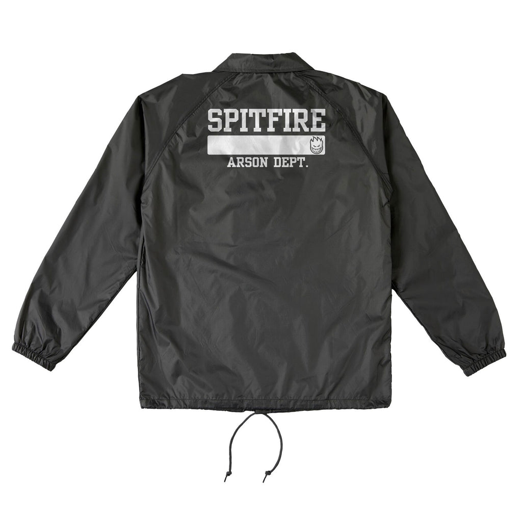Spitfire Wheels Coat Arson Department Windbreaker Jacket Black/White ...