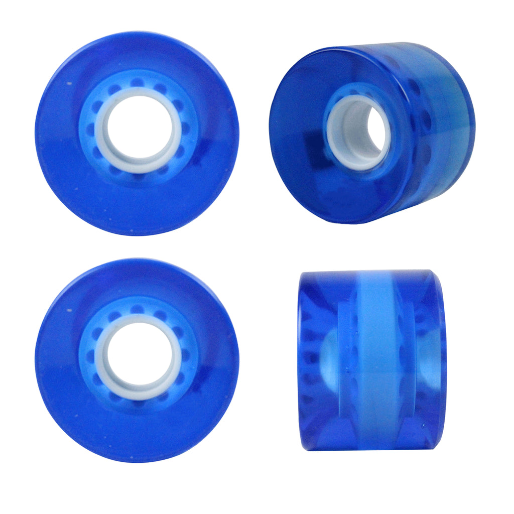 Blank Wheels 59mm 82A Hi-Rebound Soft Cruiser Clear Blue – TGM Skateboards