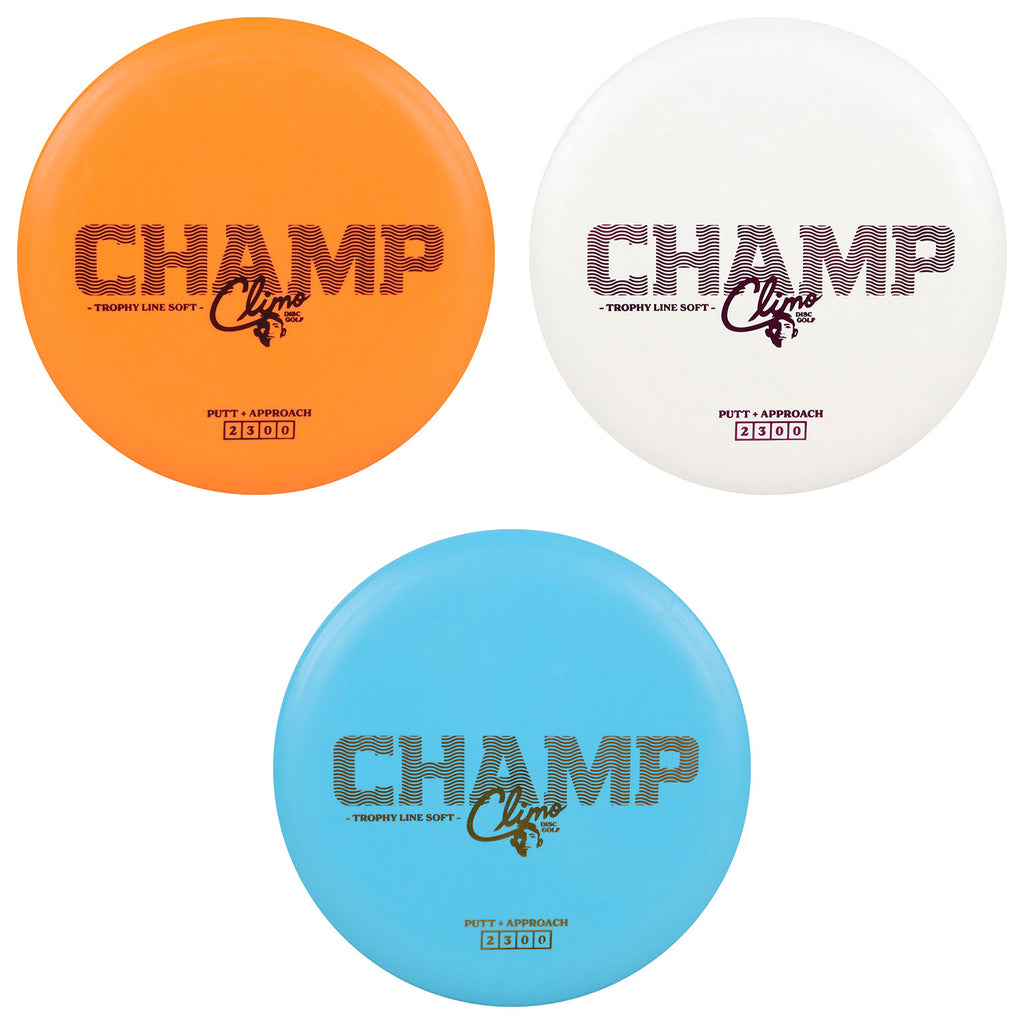 Climo Disc Golf Trophy Line Soft Champ Putter 2/3/0/0 - Choose Exact D ...