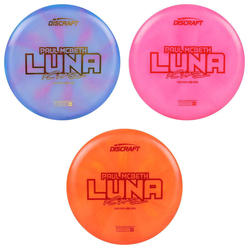 Discraft Disc Golf Paul McBeth 2025 Tour Series Z Swirl Luna Putter 3 ...