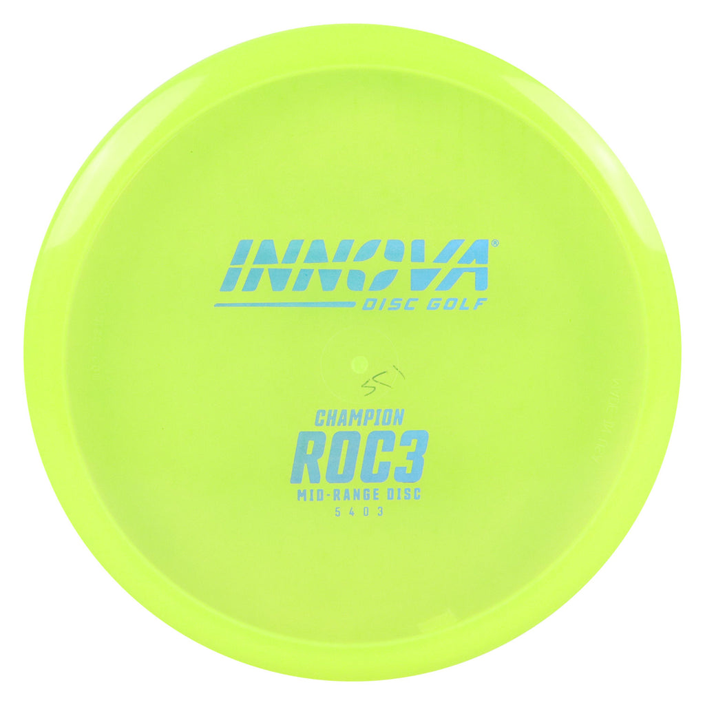 Innova Disc Golf Champion Roc3 Midrange Disc 5/4/0/3 DayGlo/Blue Holo ...