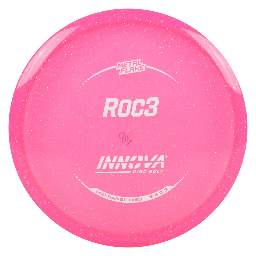Innova Disc Golf Champion Metal Flake Roc3 Midrange Disc 5/4/0/3 Pink ...