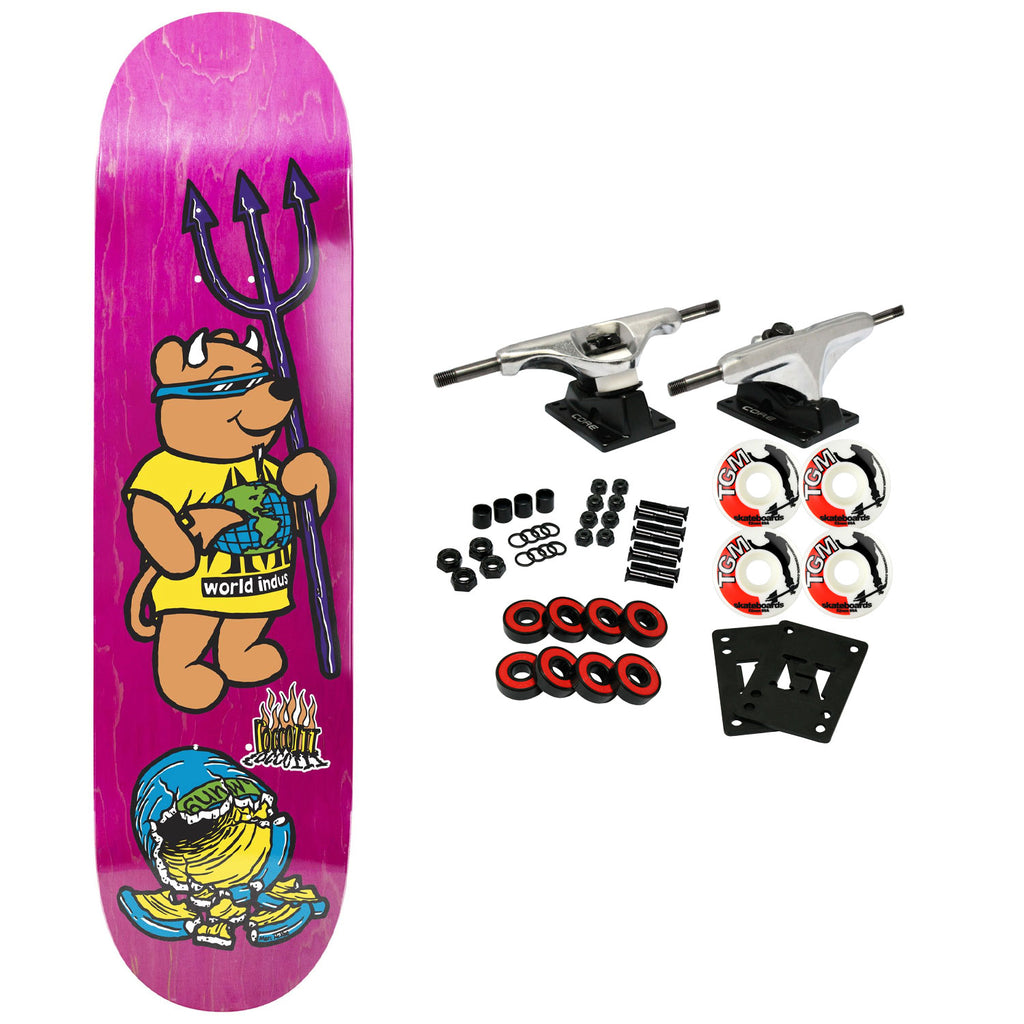 World Industries Skateboard Complete Steve Rocco III Pink 9.0" x 32.1 ...