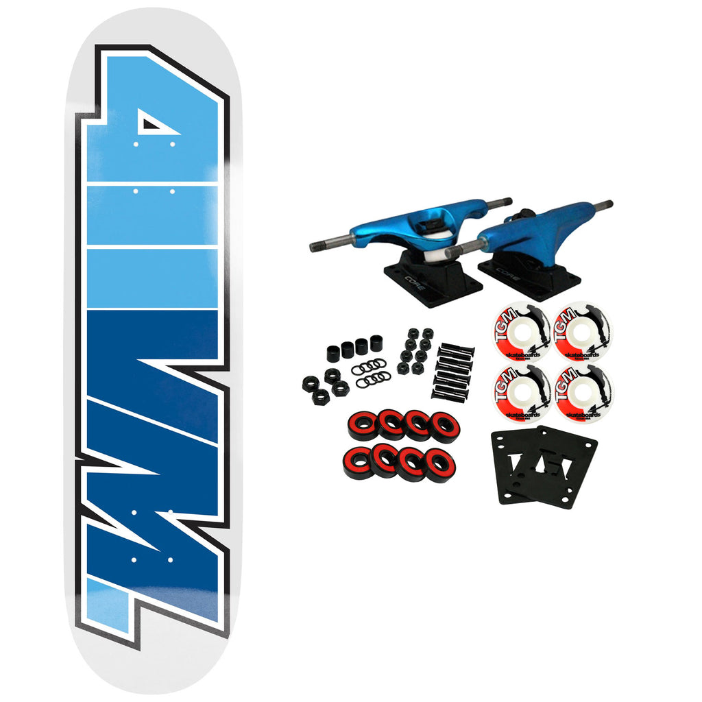 411VM Heritage Skateboard Complete Logo Blue/White 8.5" x 32" – TGM ...