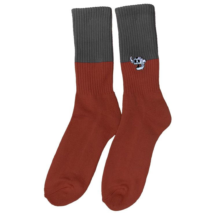 Toy Machine Skateboards Socks Dead Monster Split Rust OS Adult Crew ...