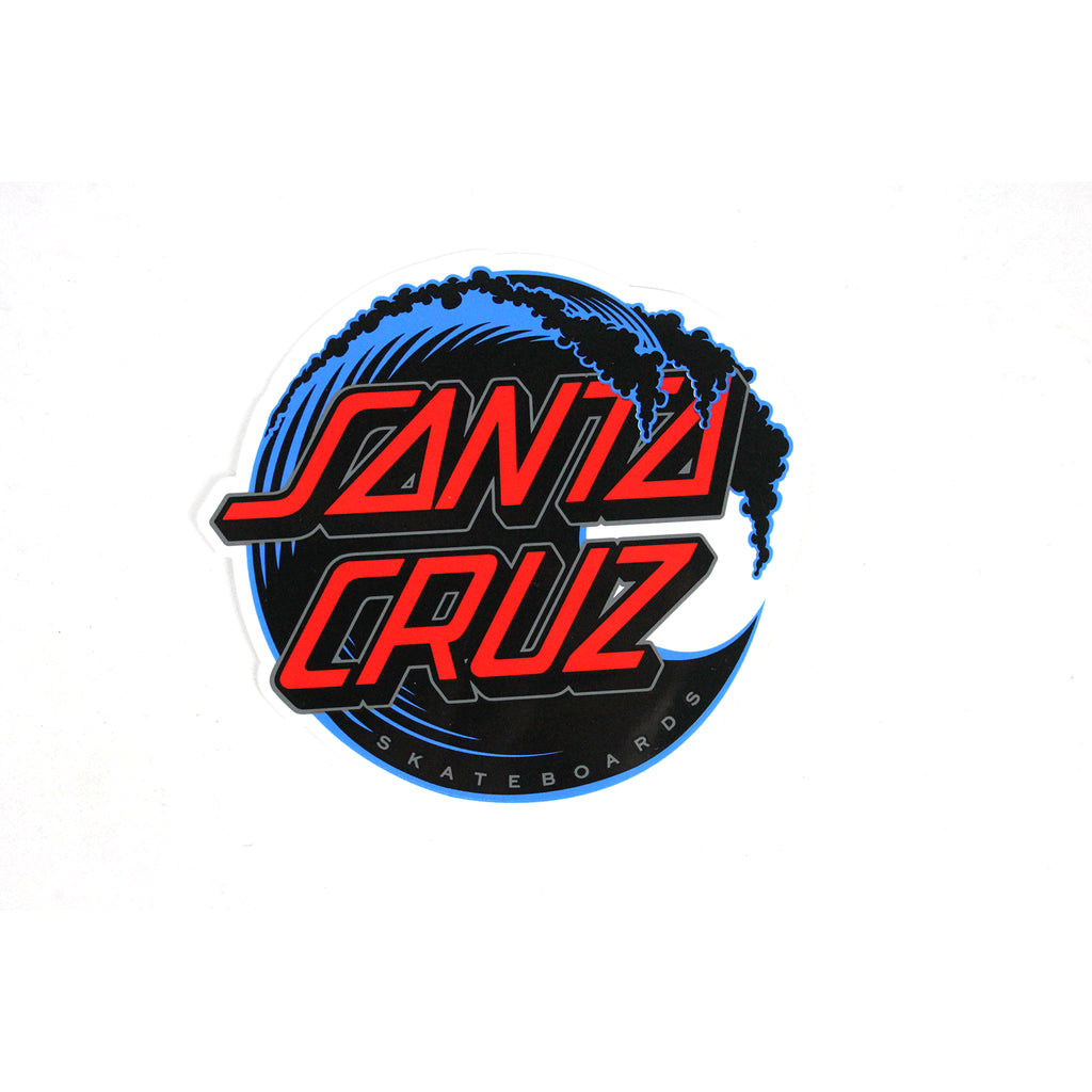 Santa Cruz Sticker Vacant Wave Blue/Red 3.87" – TGM Skateboards