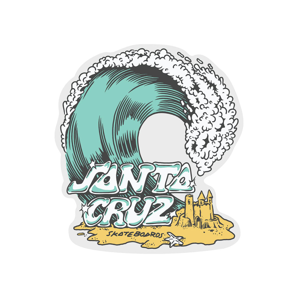 Santa Cruz Skateboard Sticker Onshore Clear Mylar Blue 4.5" x 5" – TGM ...