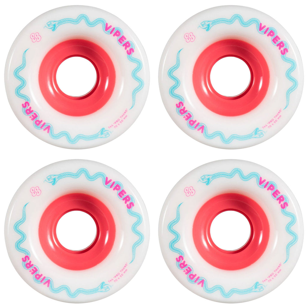88 Wheel Co Longboard Wheels Viper Pro Freeride White 70mm 74A – TGM ...