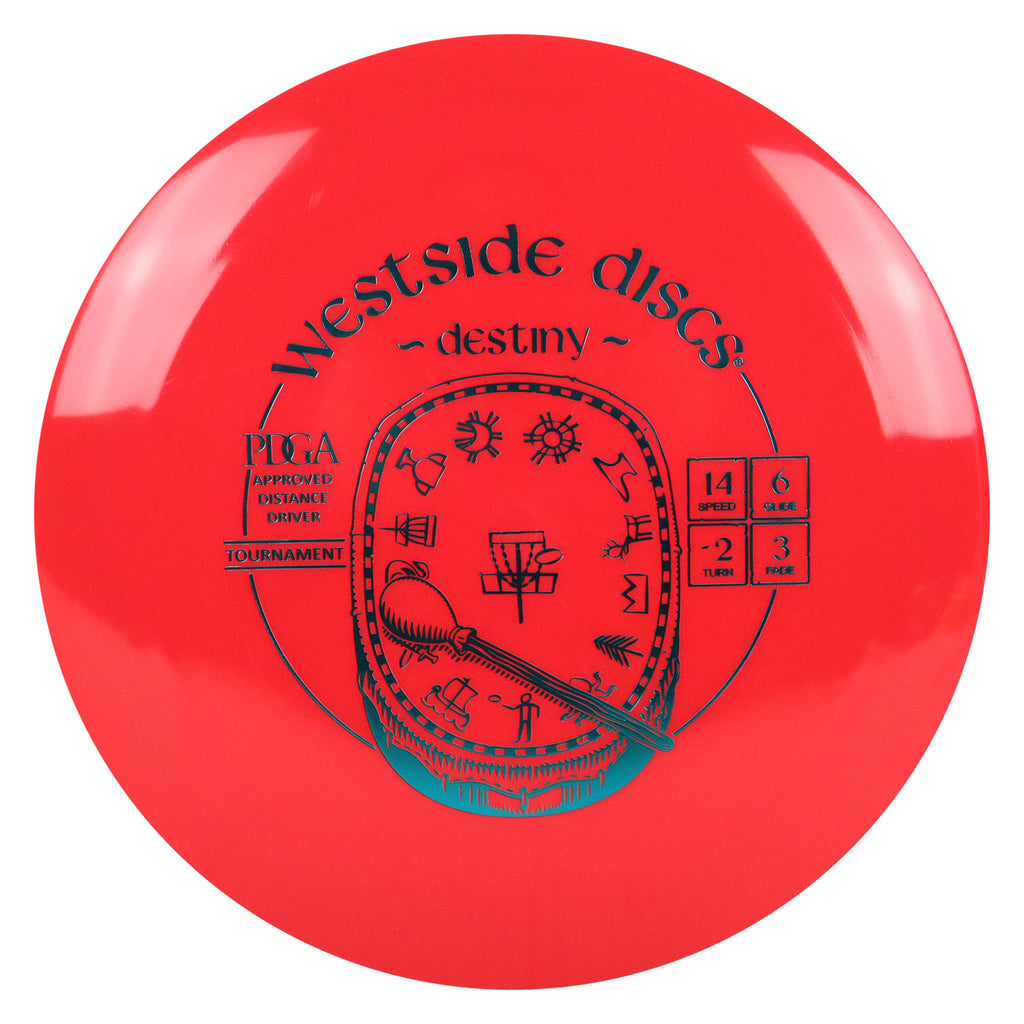 Westside Disc Golf Tournament Destiny Distance Driver 14/6/-2/3 Red/Tu ...