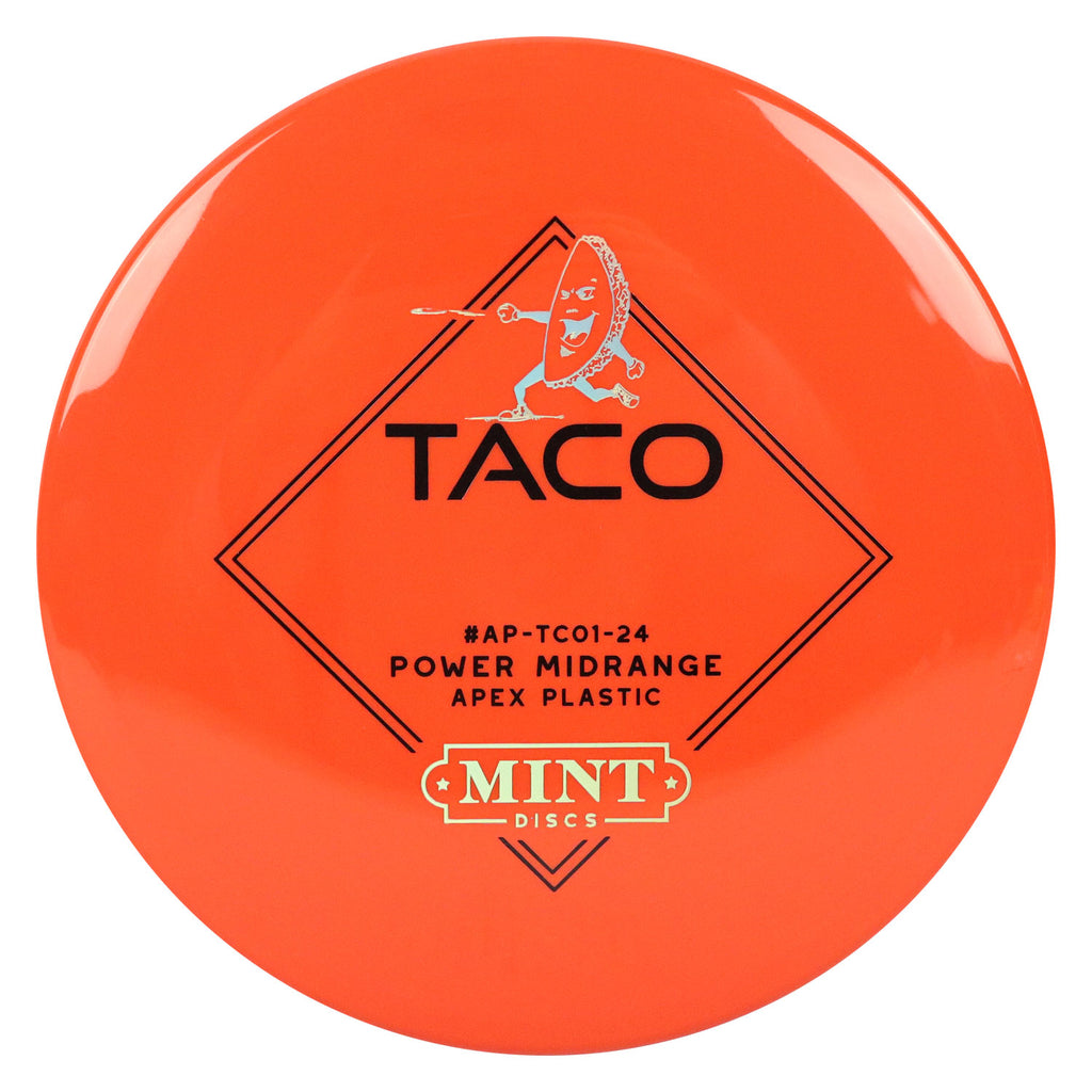 Mint Disc Golf Apex Taco Midrange Disc 5/5/0/2 Orange/Holo 177 grams ...
