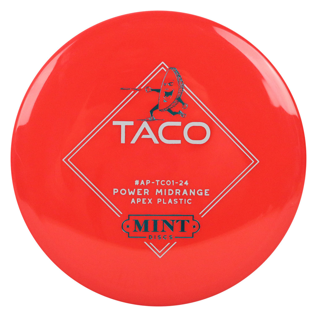 Mint Disc Golf Apex Taco Midrange Disc 5/5/0/2 Red/Turquoise 178 grams ...