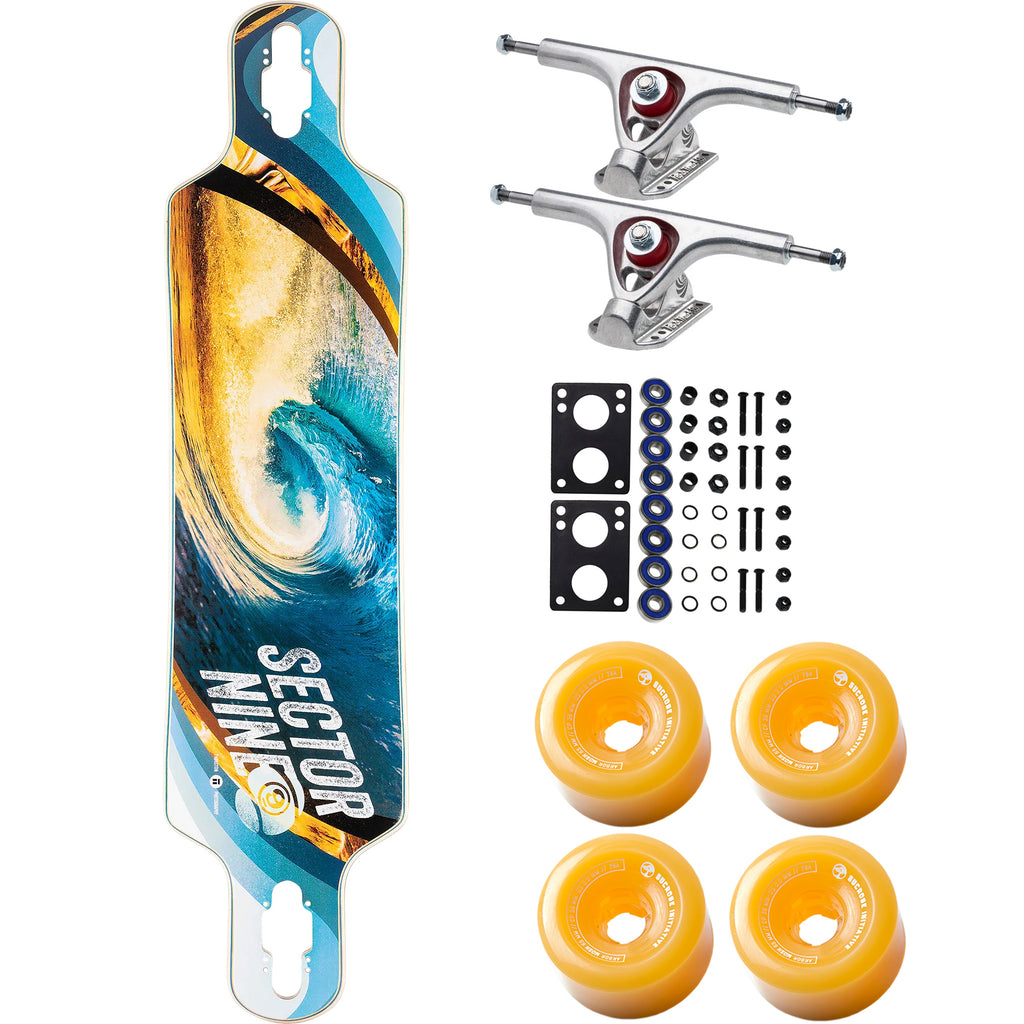Sector 9 Longboard Meridian Swirl 9.75" x 40" Drop Through with Paris ...