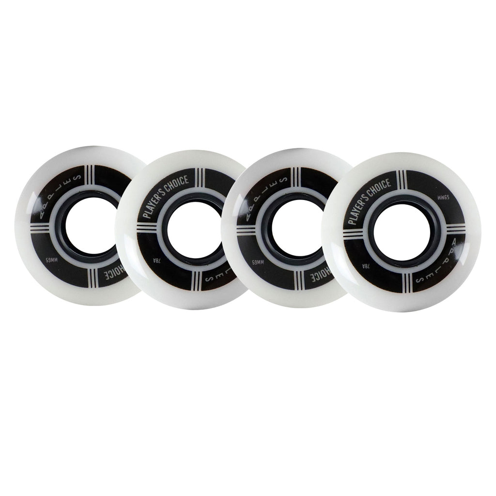 Player's Choice Indoor Roller Hockey Wheels 59mm Apples 78A 4-Pack ...