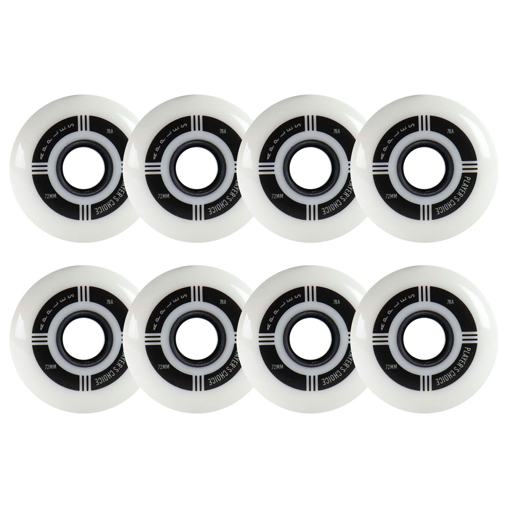 Player's Choice Indoor Roller Hockey Wheels 72mm Apples 78A 8-Pack ...