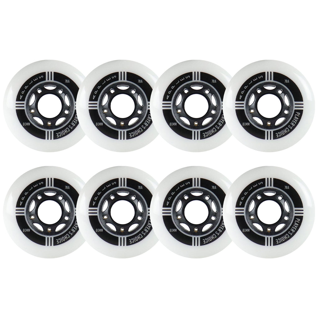 Player's Choice Indoor Roller Hockey Wheels 80mm Apples 78A 8-Pack ...
