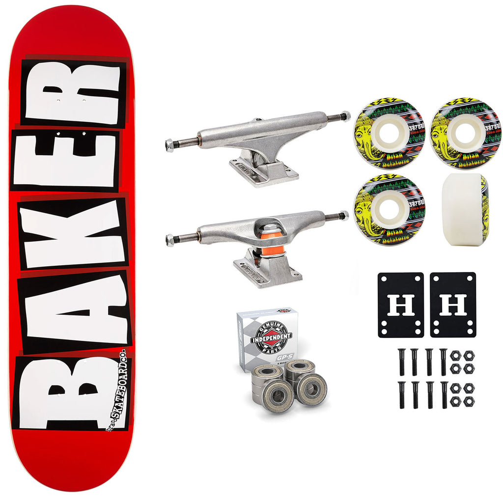 Baker Skateboard Red/White OG Shape 8.25" Independent Satori Premium K ...