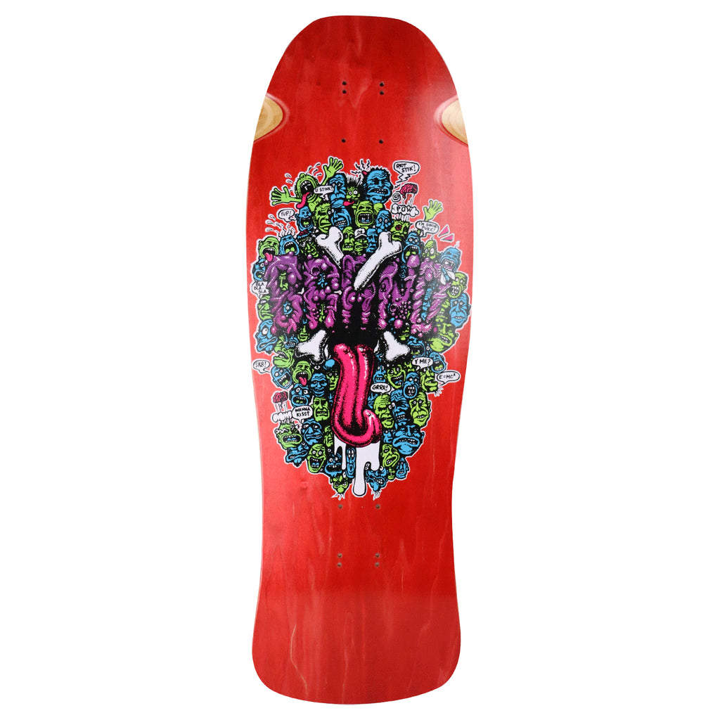 Brand-X Old School Skateboard Deck Team Riot Stick Red 10" x 30.25 ...