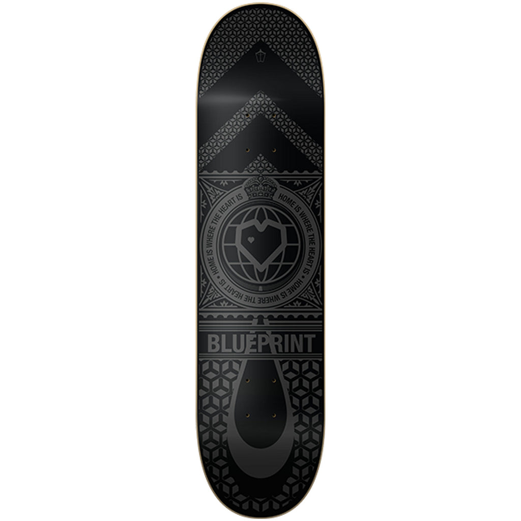 Blueprint Skateboard Deck Home Heart Black/Black 8.25" – TGM Skateboards