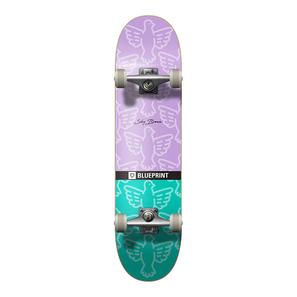 Blueprint Skateboard Complete Sky Brown Bird Purple/Teal 8.0" – TGM ...