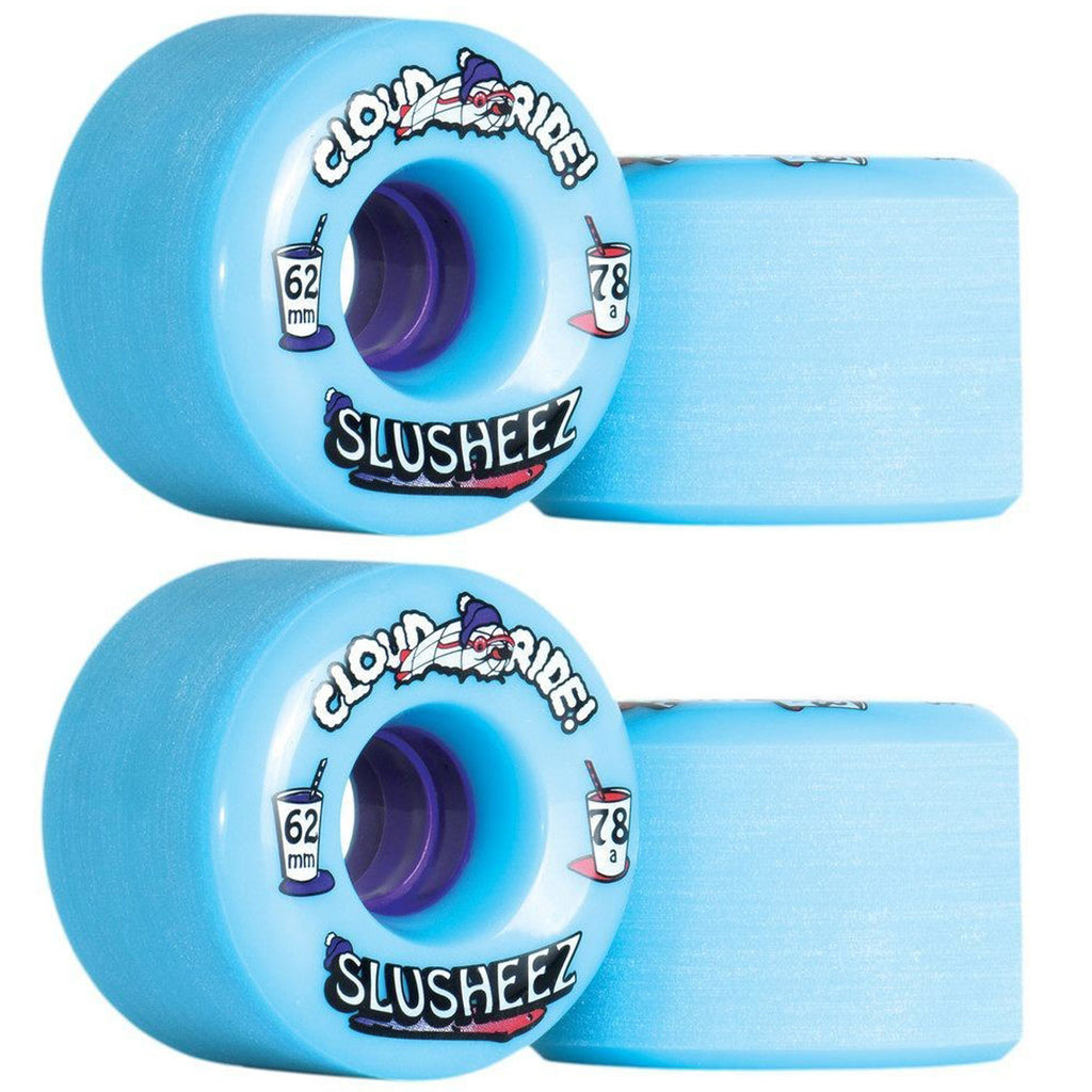 Cloud Ride Wheels Slusheez 62mm 78A Light BLue (Set of 4) – TGM Skateboards