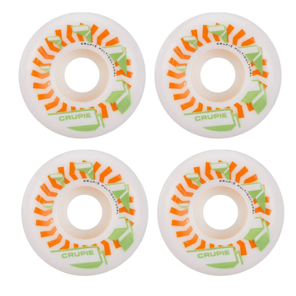Crupie Skateboard Wheels 51mm Shmatty 101A White – TGM Skateboards
