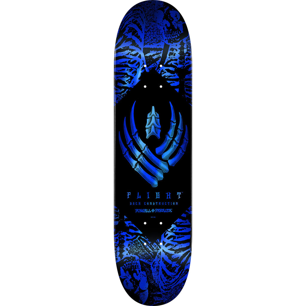Powell Peralta Skateboard Deck Flight 308 Skeleton Foil Blue 8.75" x 3 ...