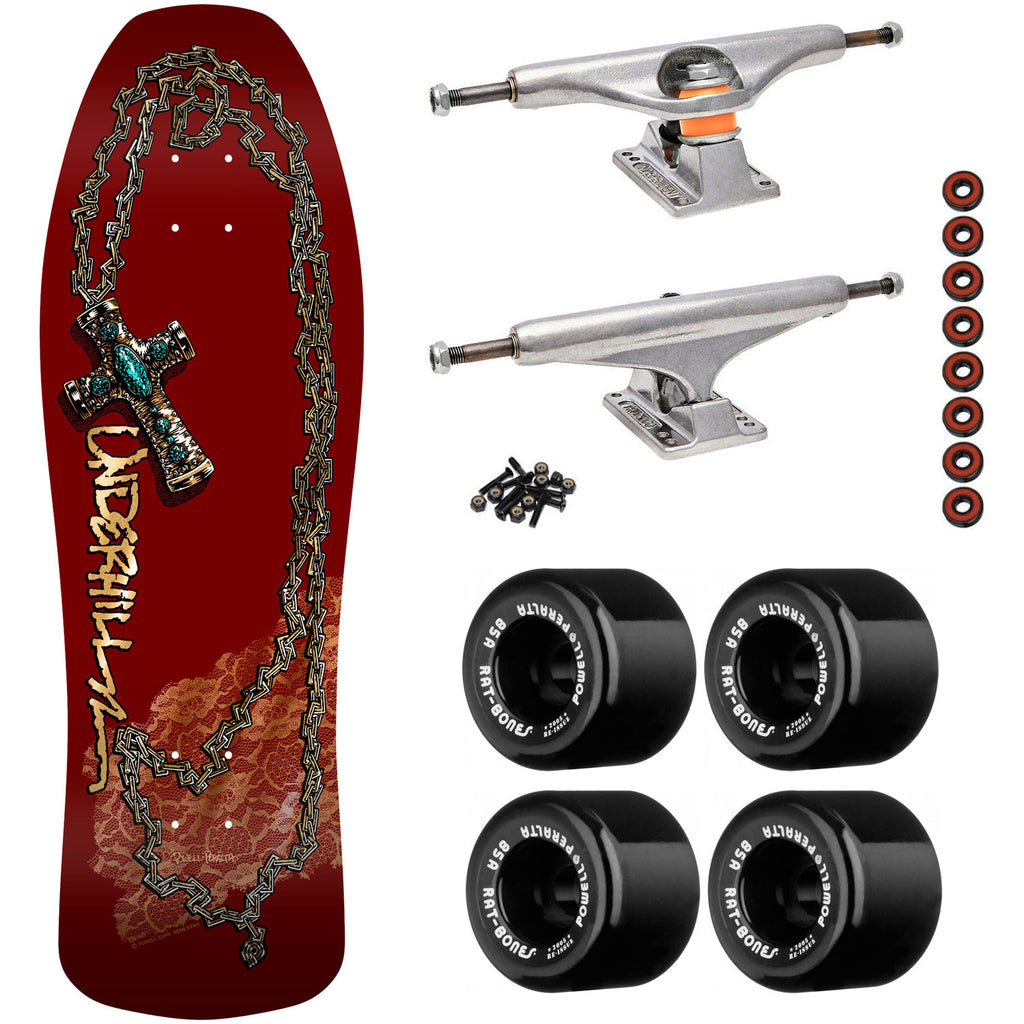 Powell Peralta Skateboard Ray Underhill Cross Burgundy/Gold Foil / Ind ...