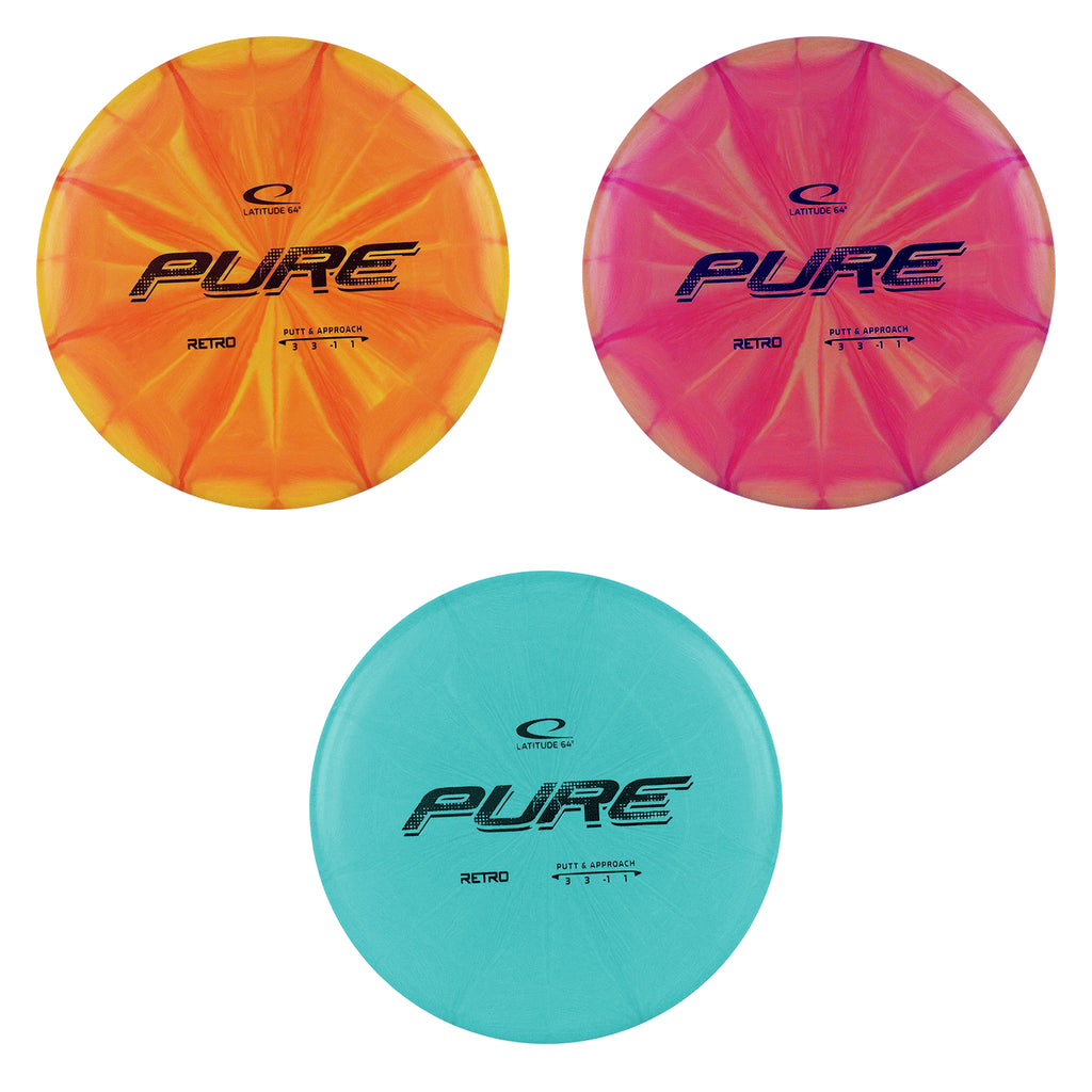 Latitude 64 Disc Golf Retro Burst Pure Putter 3/3/-1/1 - Choose Exact ...