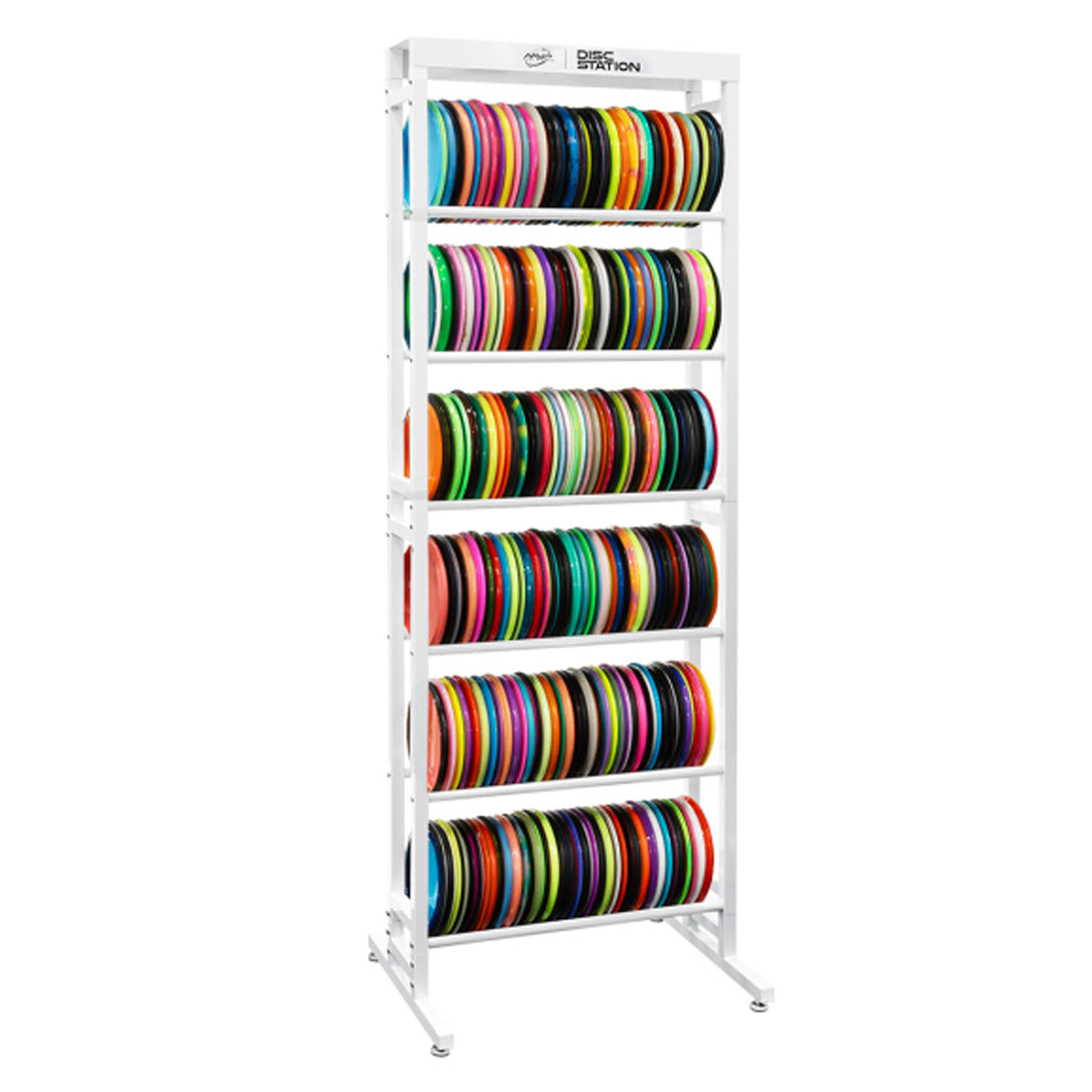 MVP Disc Sports - Disc Golf Storage Rack System - Disc Station VI Whit ...